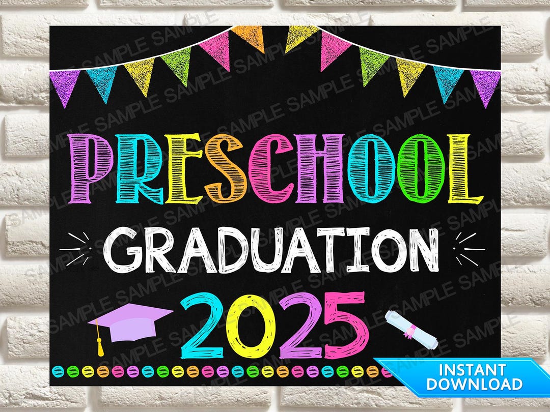 Preschool Graduation Sign, Preschool Graduate 2025, Preschool ...