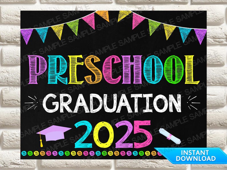 Preschool Graduation Sign, Preschool Graduate 2025, Preschool ...