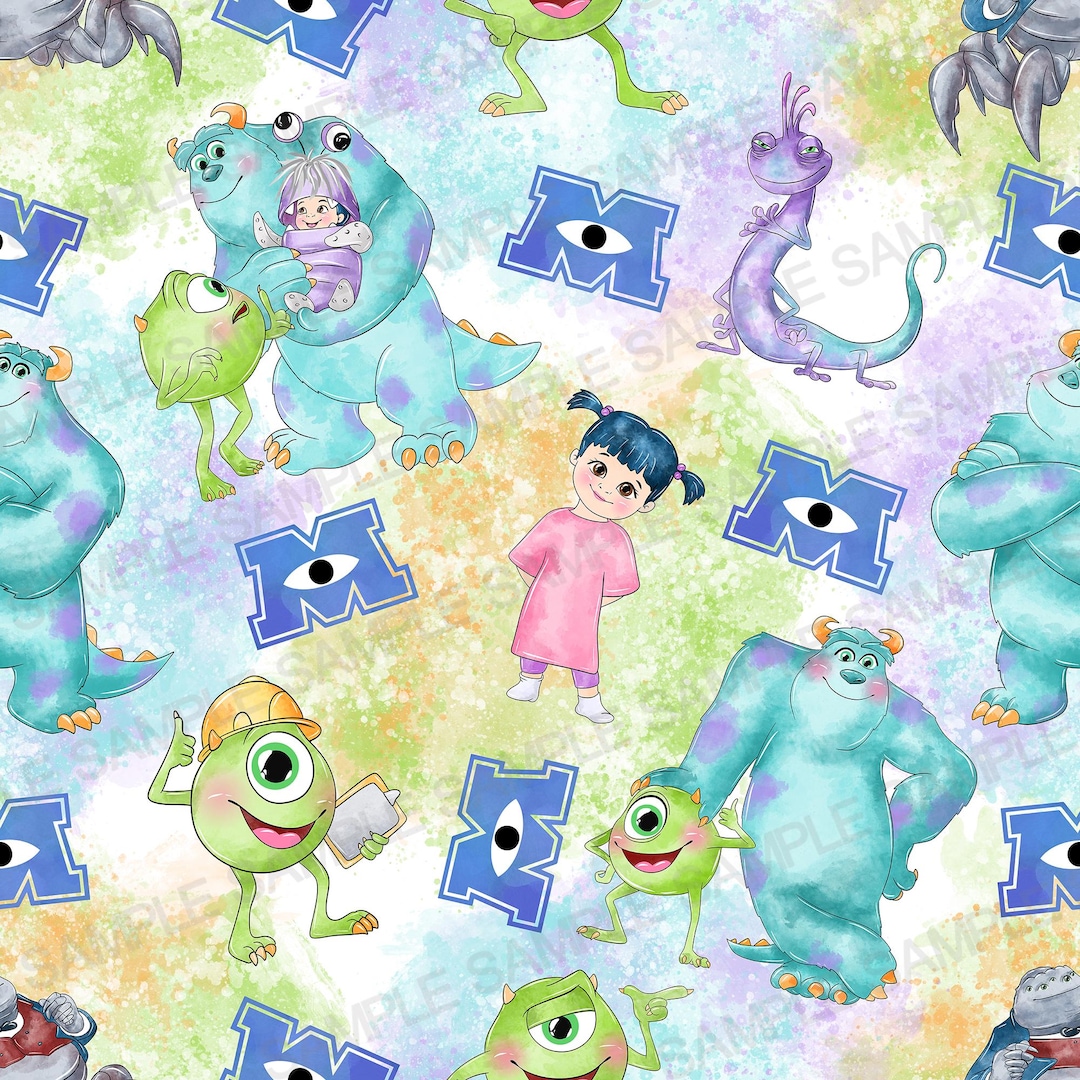 Monsters University Seamless Pattern Monsters Inc Pattern Monsters ...