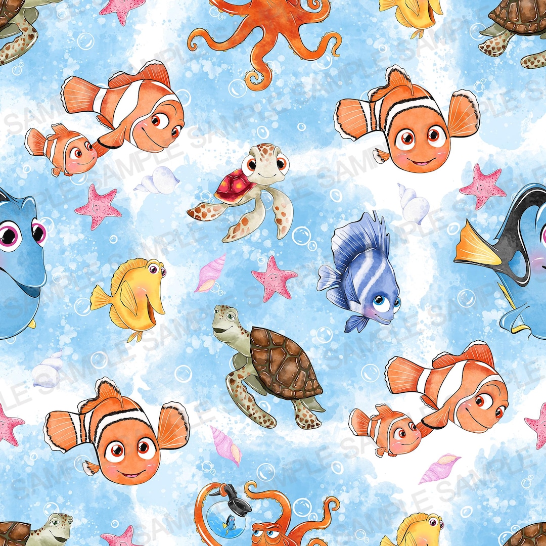 Finding Nemo Seamless Pattern Finding Nemo Pattern Finding Dory Digital ...
