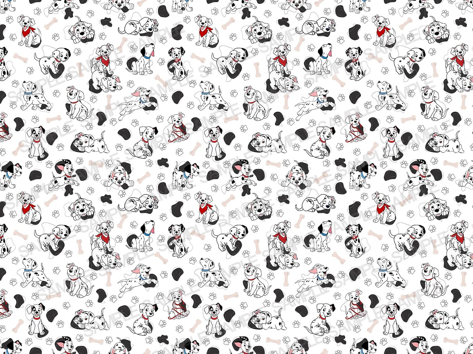 101 Dalmatians Seamless Pattern 101 Dalmatians Pattern 101 Dalmatians ...