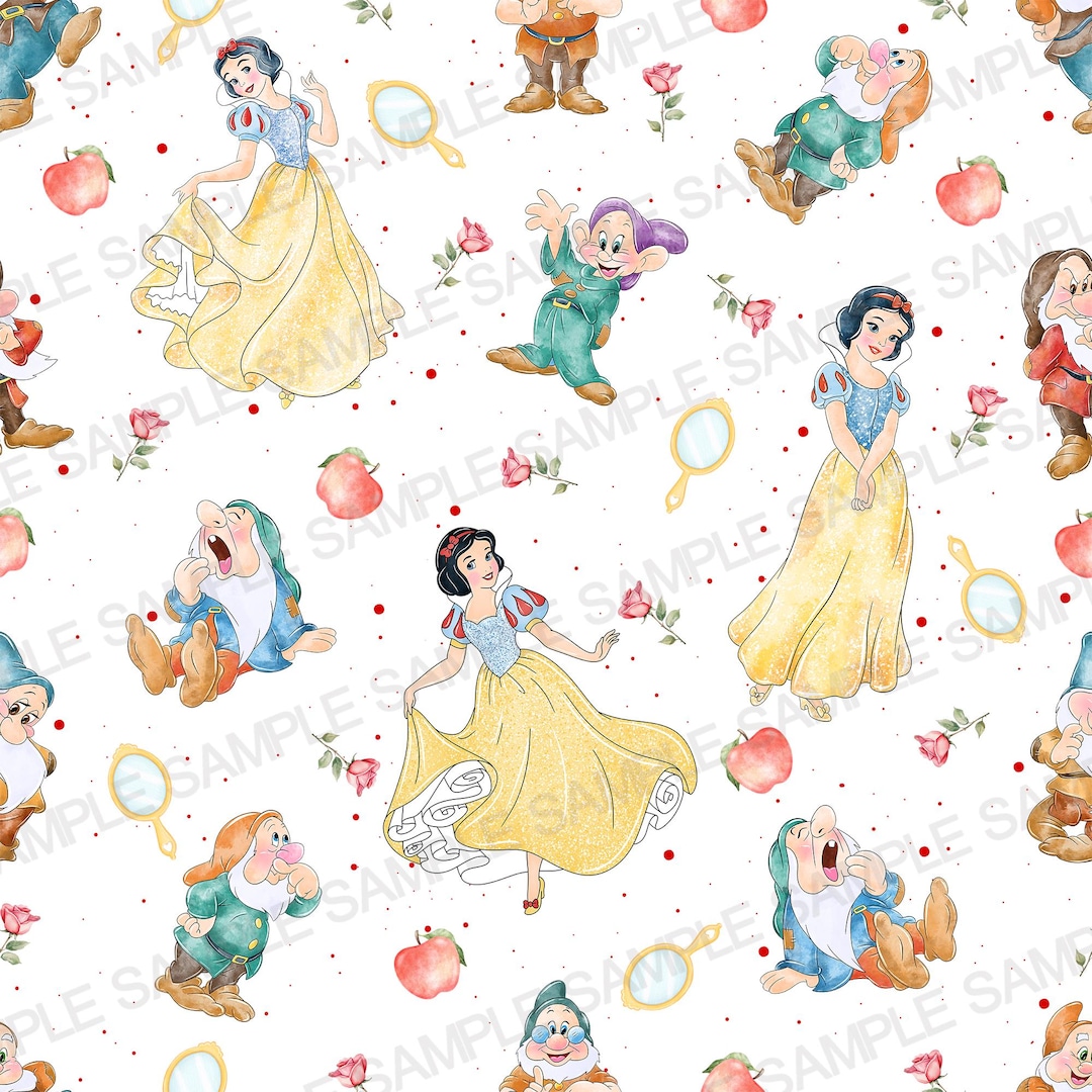 Snow White Seamless Pattern Princess Snow White Pattern Snow White ...