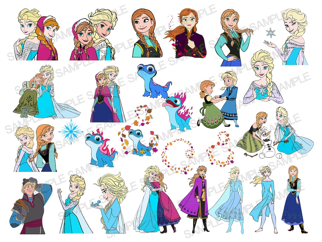 Frozen SVG, Anna SVG, Bruni SVG, Anna Silhouette Svg, Frozen Silhouette ...