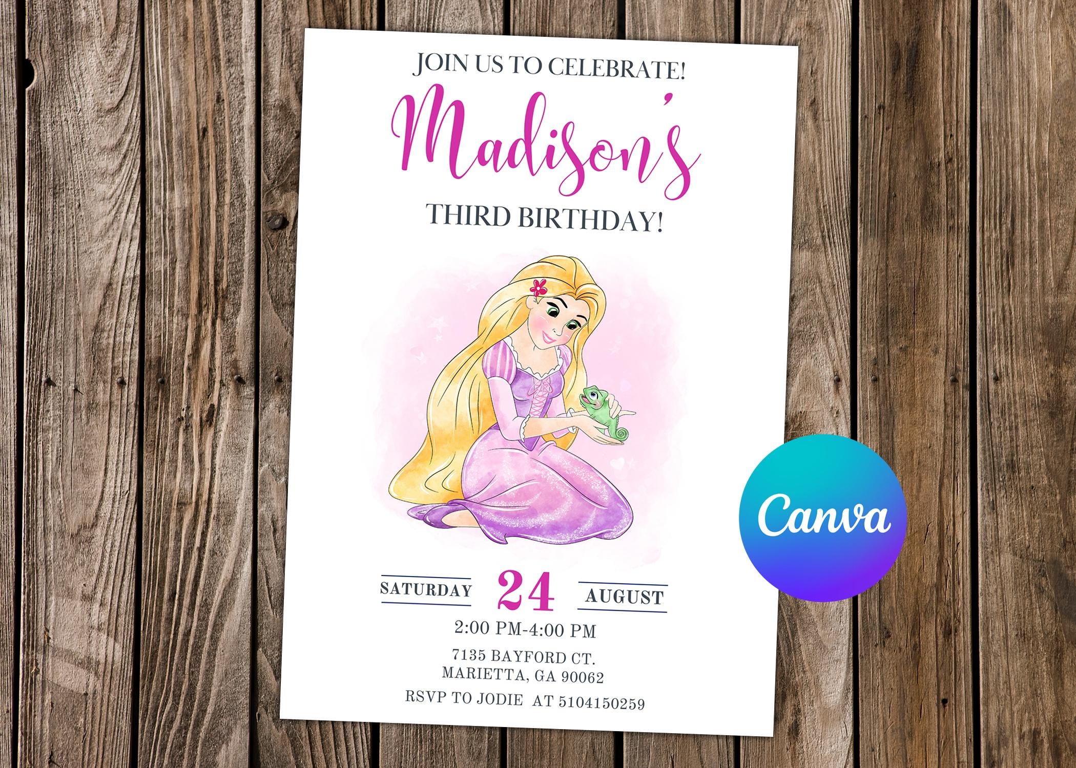 Rapunzel Invitation Tangled Invitation Rapunzel Birthday Invitation ...