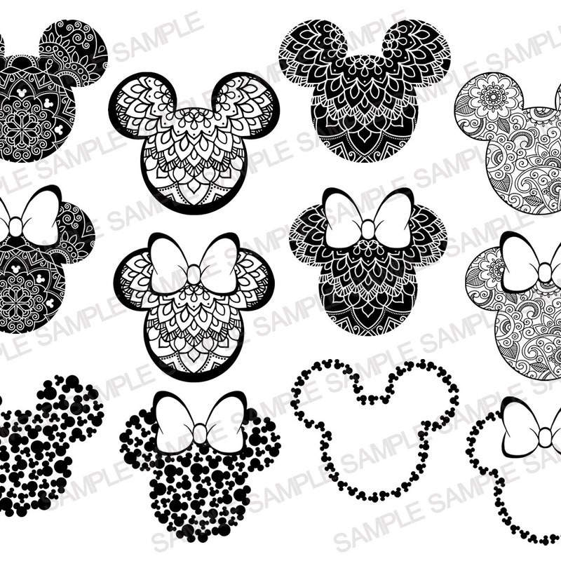 Minnie Mandala Svg - Etsy