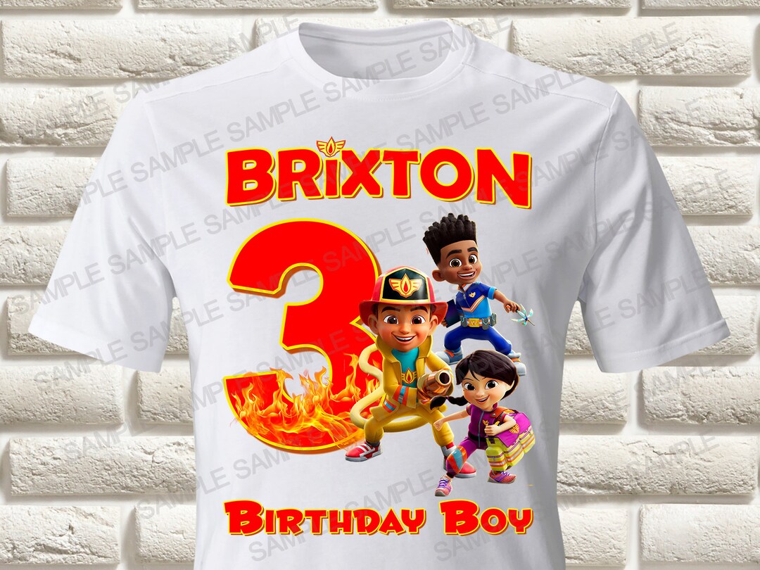 Firebuds Iron on Transfer, Firebuds Birthday Iron on Transfer, Firebuds ...