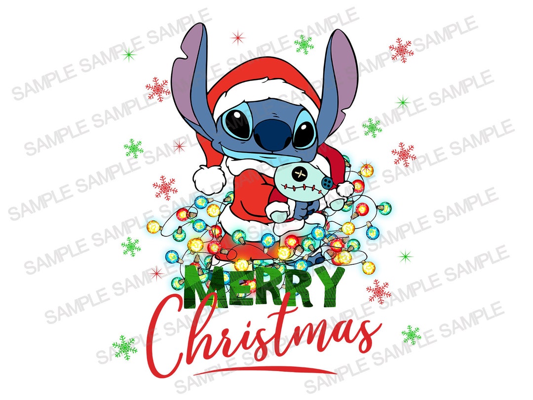 Stitch Christmas PNG Christmas PNG Stitch Clipart PNG Stitch - Etsy