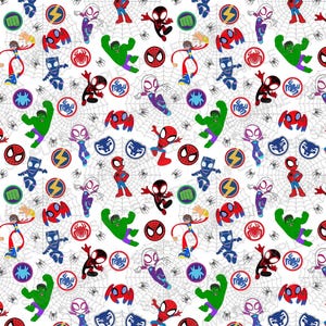 Spidey and His Amazing Friends Seamless Pattern Spidey and Friends ...