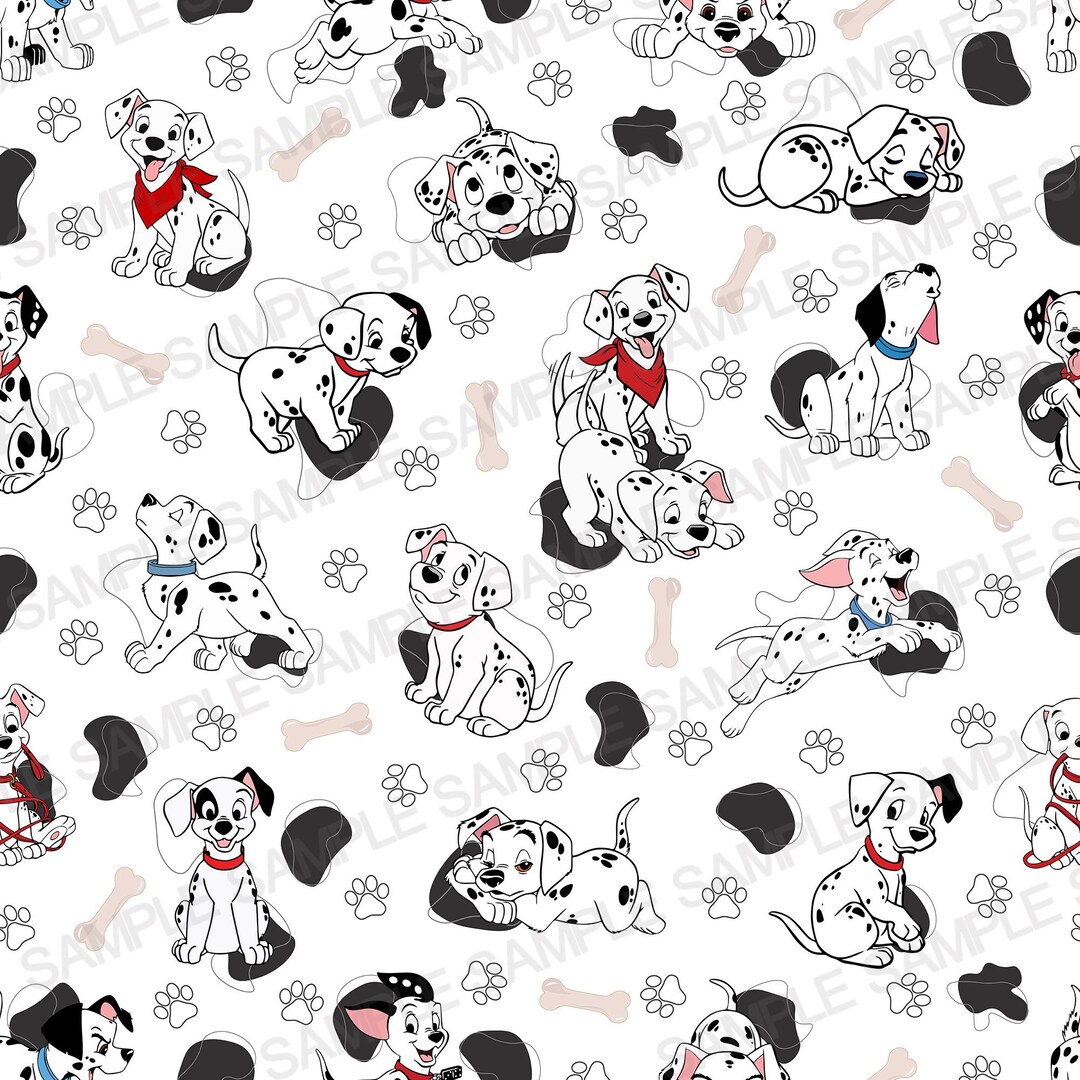 101 Dalmatians Seamless Pattern 101 Dalmatians Pattern 101 Dalmatians ...
