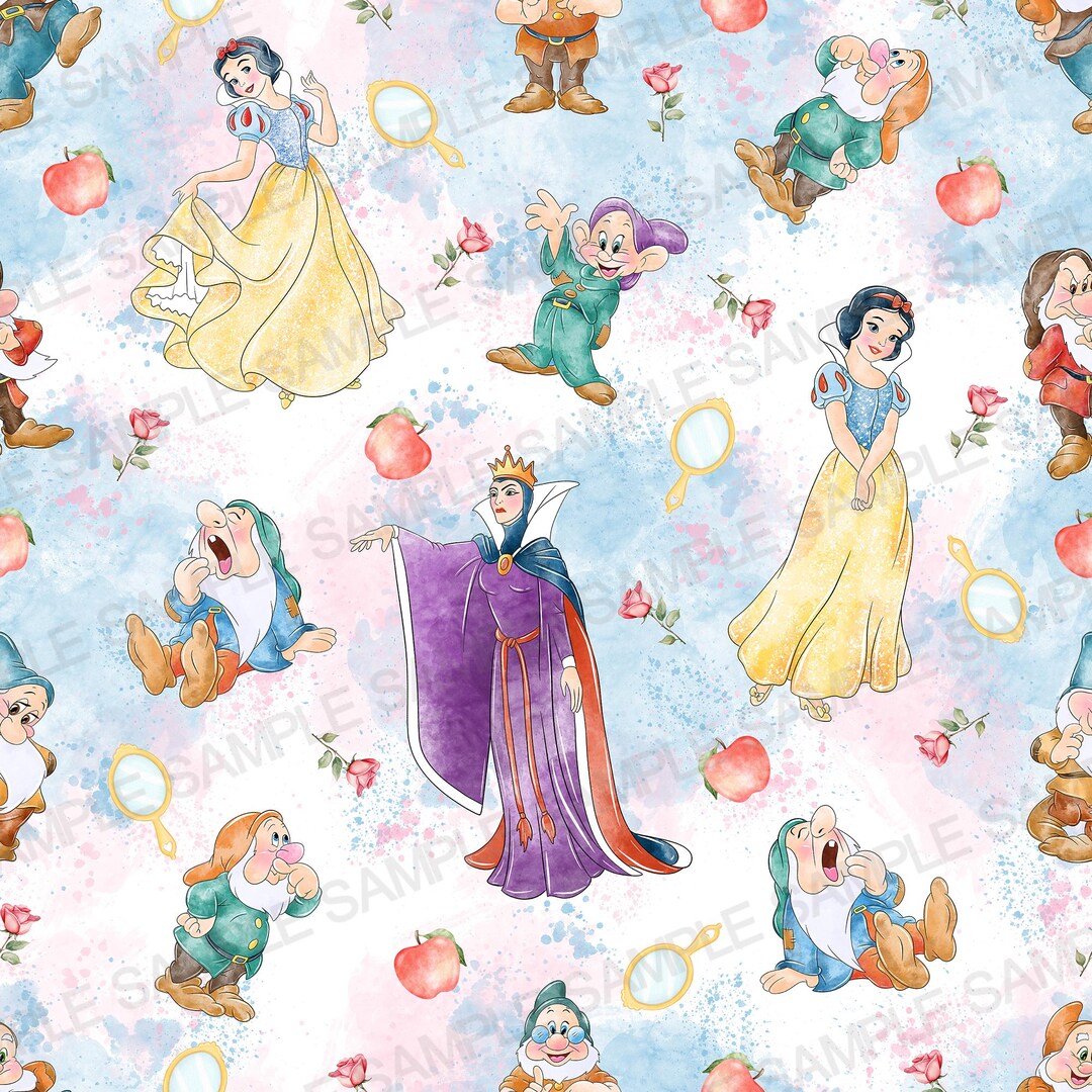 Snow White Seamless Pattern Princess Snow White Pattern Snow White ...