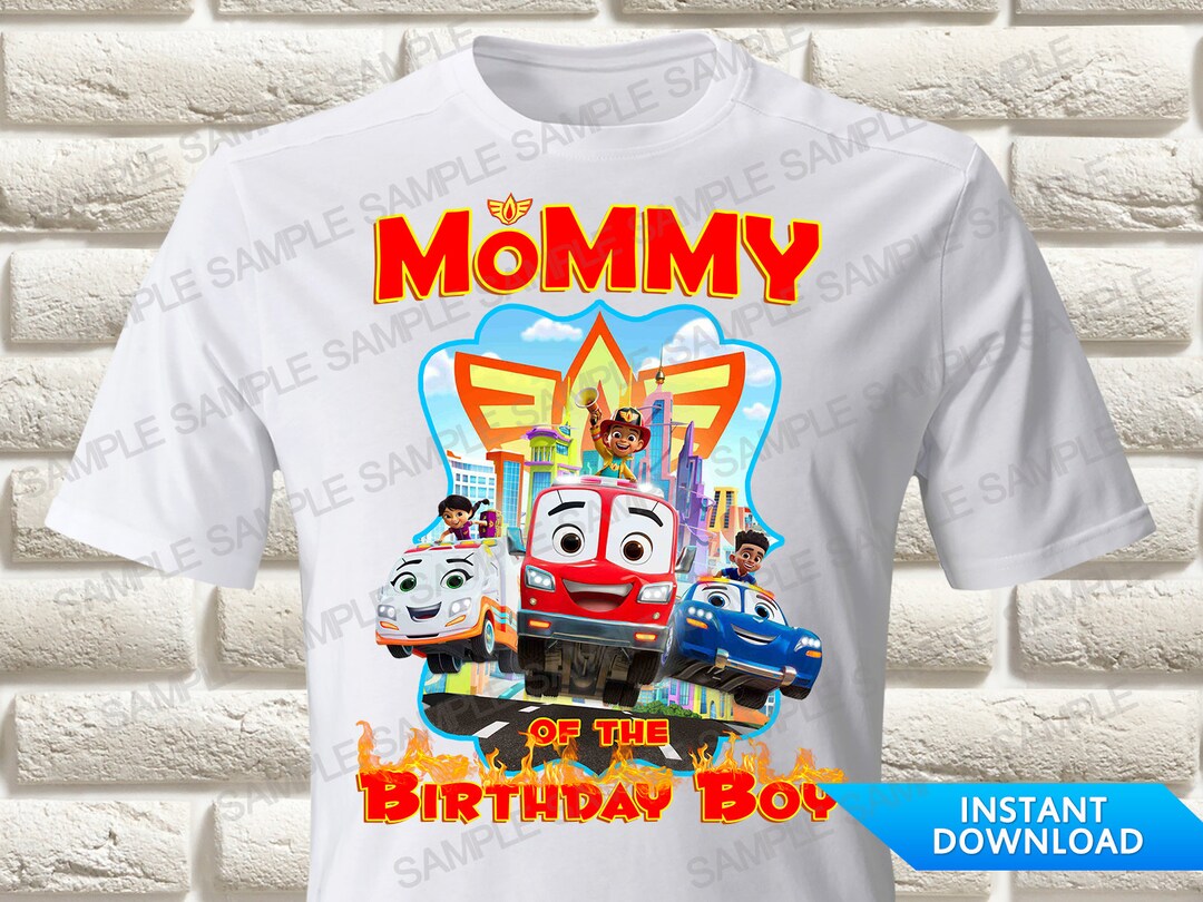 Firebuds Mommy Iron on Transfer, Firebuds Mommy Birthday Shirt Iron on ...