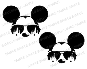 Mickey Sunglasses Castle Svg - Etsy