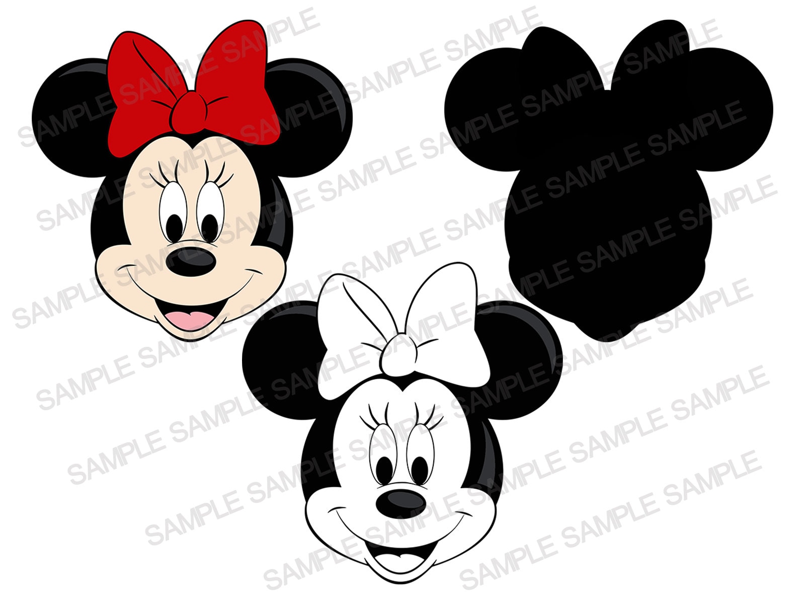 Minnie Mouse Ears Clip Art