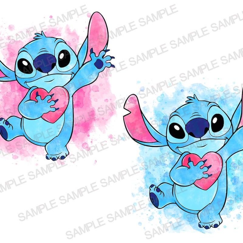 Stitch heart clipart - Etsy México