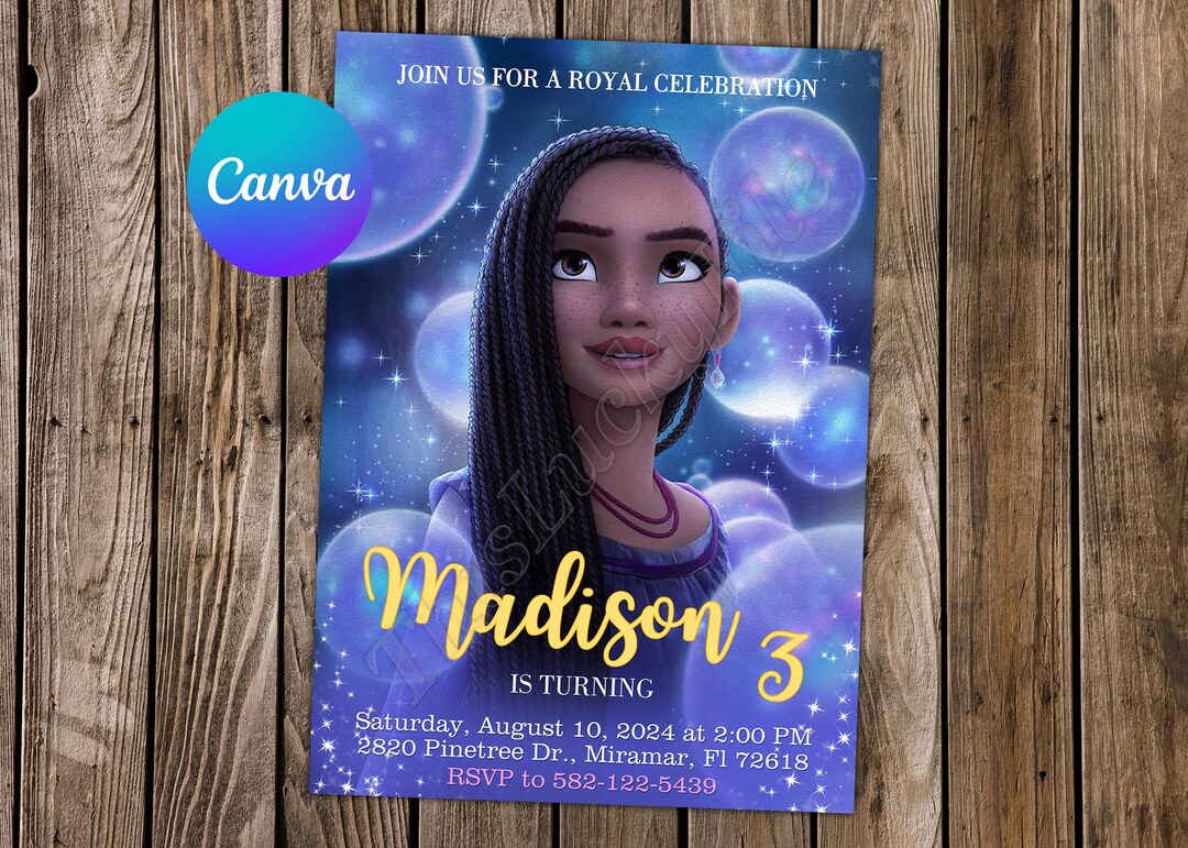 Wish Invitation Wish Birthday Wish Party Wish Invites Wish Editable ...