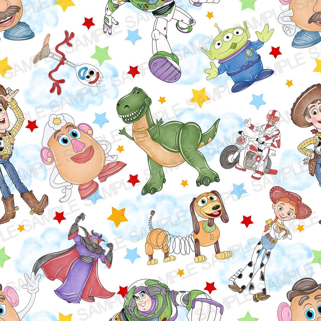 Toy Story Seamless Pattern Toy Story Pattern Woody Digital Pattern Buzz ...