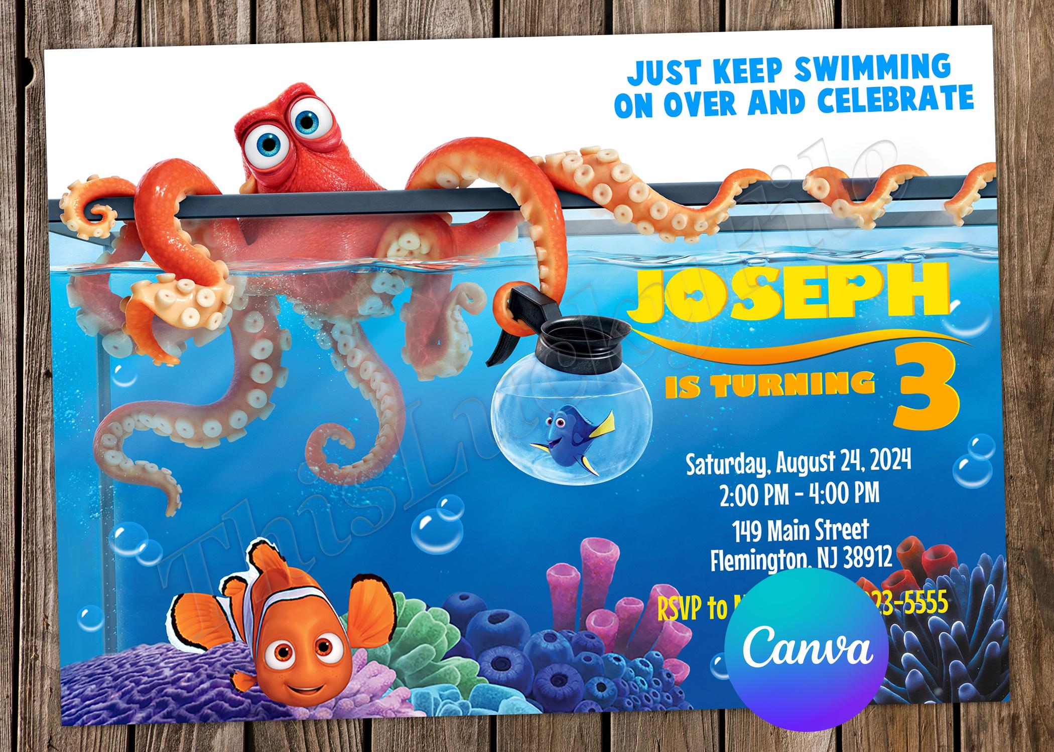 Nemo Birthday Invitation Template