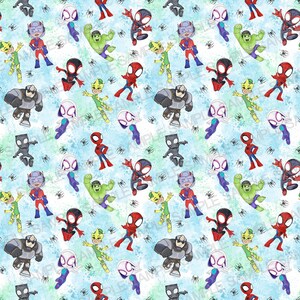 Spidey and His Amazing Friends Seamless Pattern Spidey and Friends ...