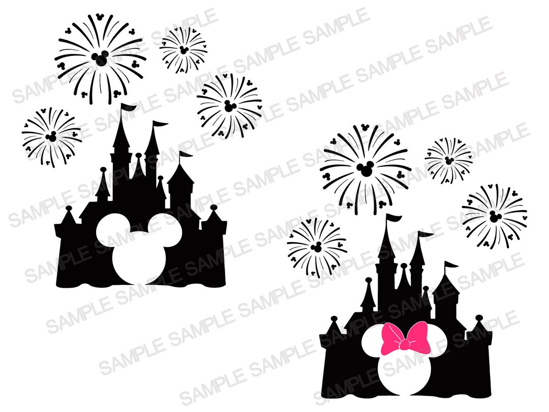 Castle SVG, Castle Fireworks SVG, Cricut Svg, Clipart, Layered SVG ...