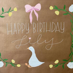 Custom Hand-painted Banner | Butcher Paper Party Sign | Personalized ...