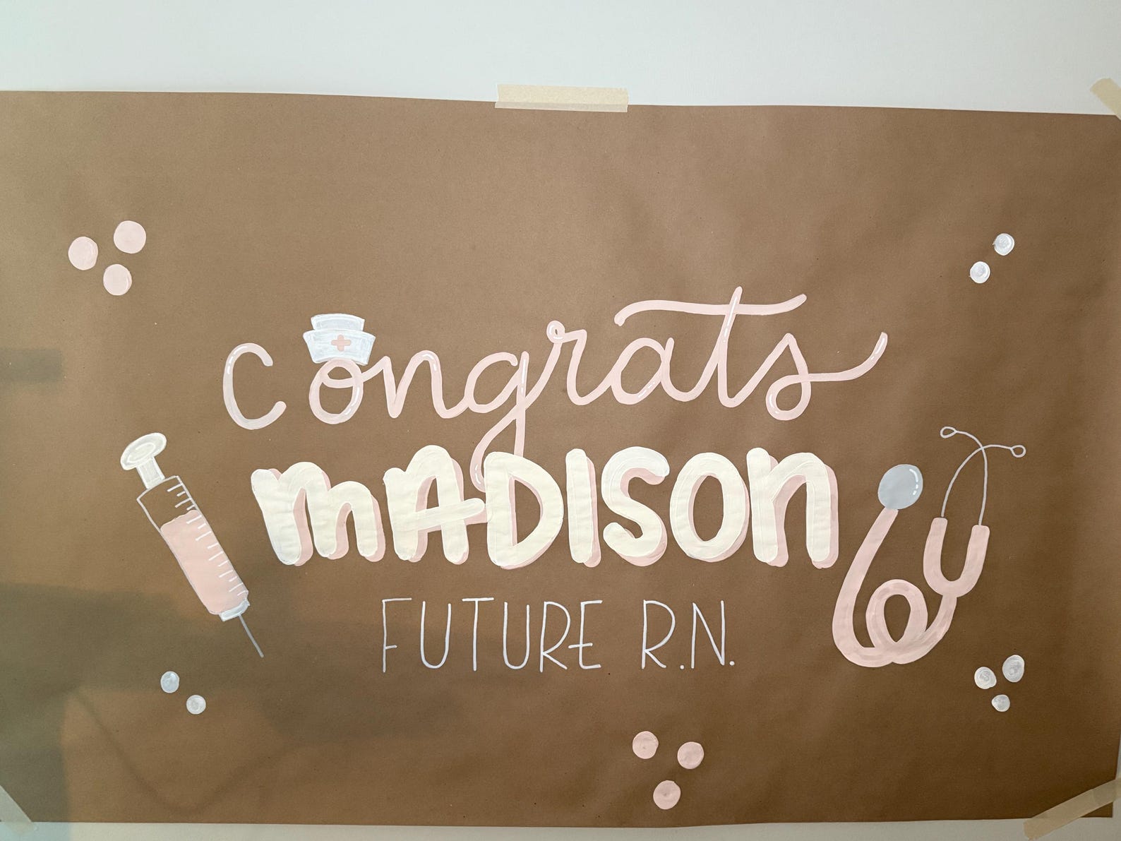 Custom Hand-painted Banner | Butcher Paper Party Sign | Personalized ...