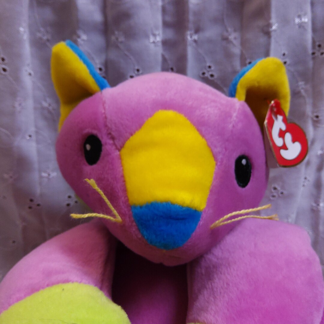 TY Pillow Pals "meow" the Cat - Pink Version. New, Never Played With ...