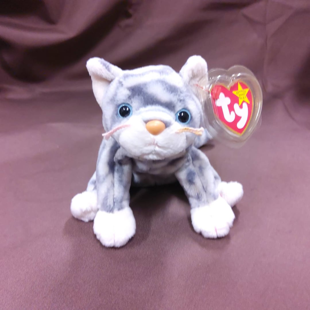 TY Beanie Baby "silver" the Cat. New, Never Played With. Stored in a ...