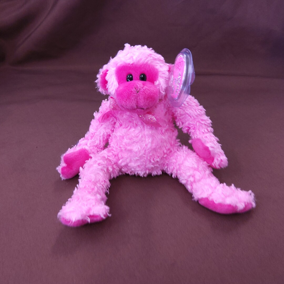 TY PINKYS "julep" the Pink Monkey. New, Never Played With. Stored in a ...