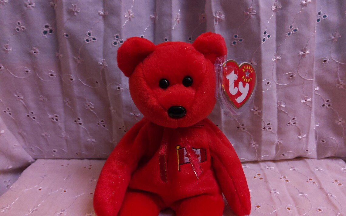 TY Beanie Baby "pierre" the Red Canadian Bear. New, Never Played With ...