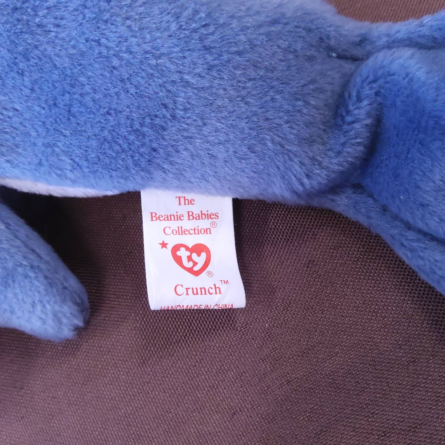 TY Beanie Baby "crunch" the Shark. New, Never Played With. Stored in a ...