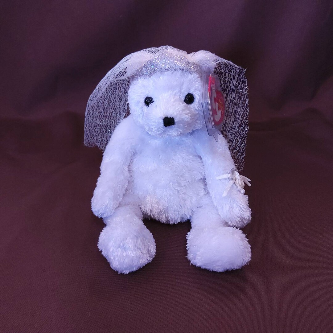 TY Beanie Baby "bride" the Bear. New, Never Played With. Stored in a ...