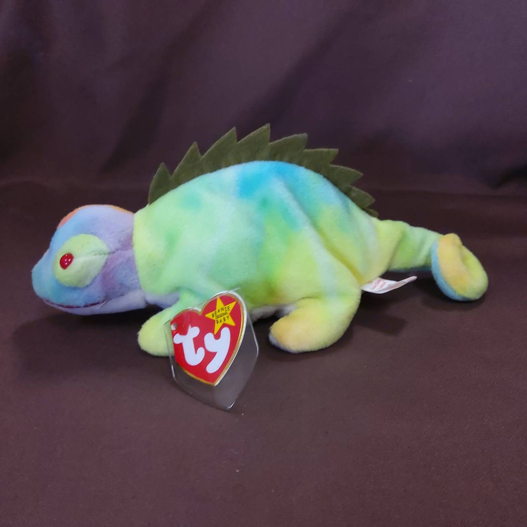 TY Beanie Baby iggy the Colorful Chameleon. New - Etsy