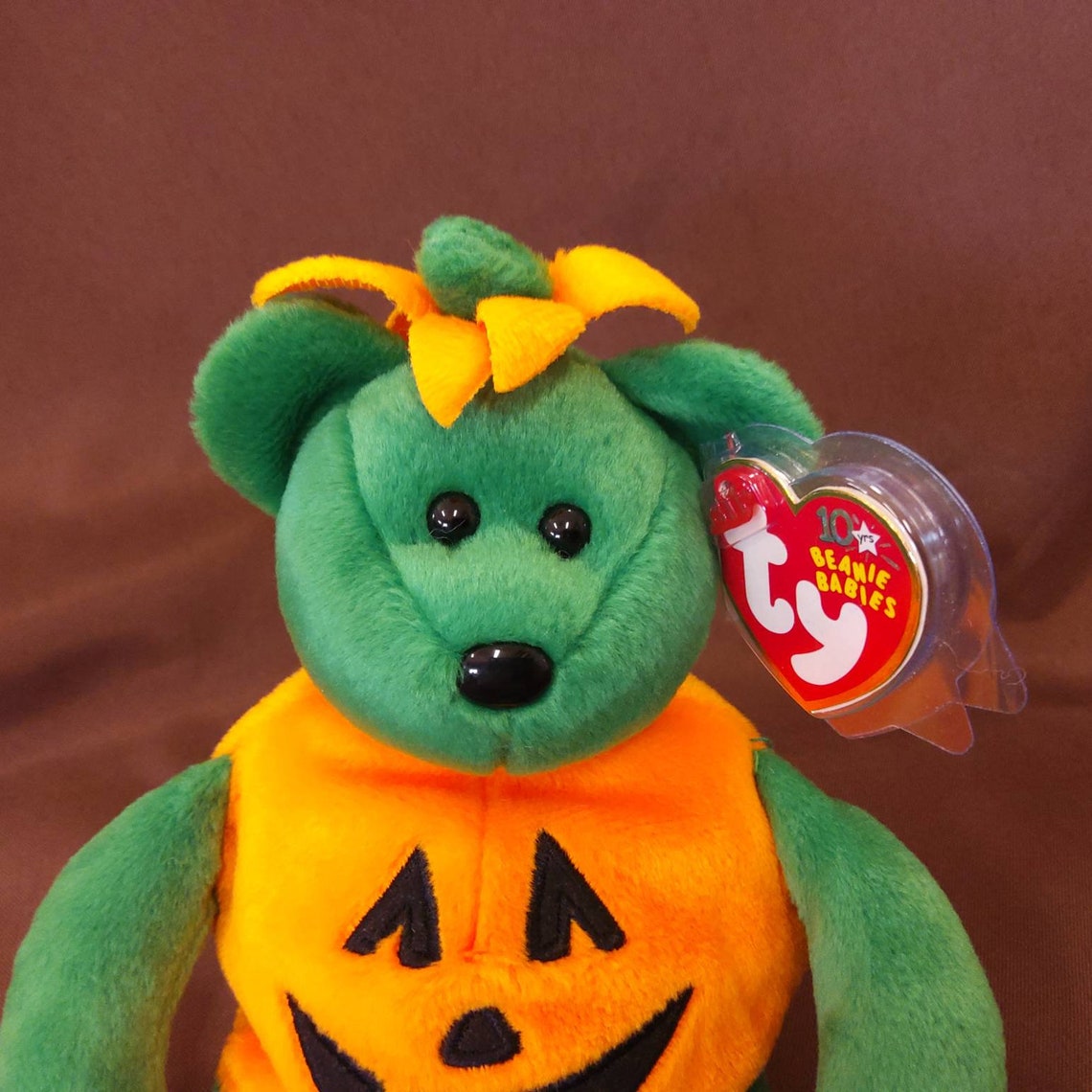 TY Beanie Baby tricky the Halloween Pumpkin Bear. - Etsy