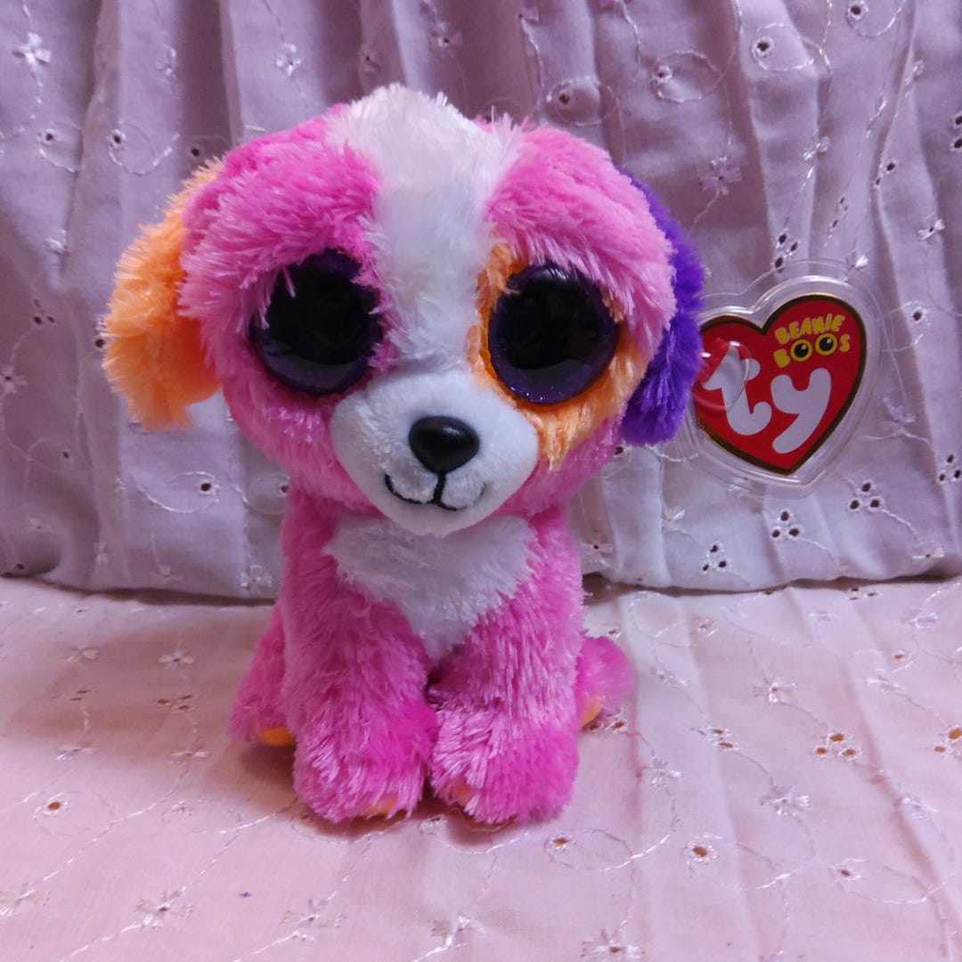 TY Beanie Boos precious the Colorful Dog. New, Never Played With ...