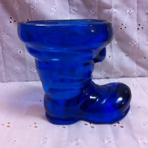 Cobalt Blue Glass Boot Candy Dish/ashtray. Maker's Mark Present. - Etsy
