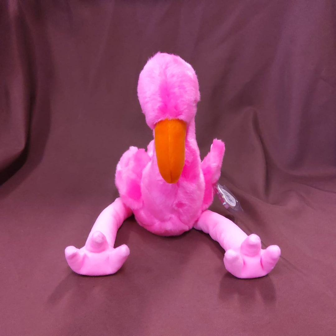 TY Beanie Buddy "pinky" the Pink Flamingo. New, Never Played With ...