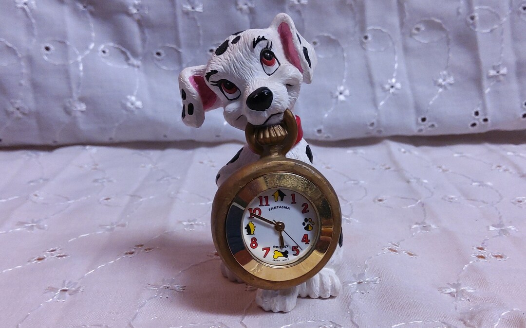 DISNEY 101 Dalmatians Miniature Clock. Maker's Mark Found on the Clock ...