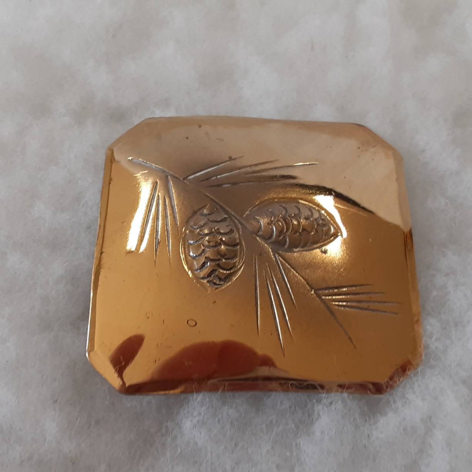 Stuart Nye Goldtone Pinecone Brooch. Maker's Mark Found on - Etsy