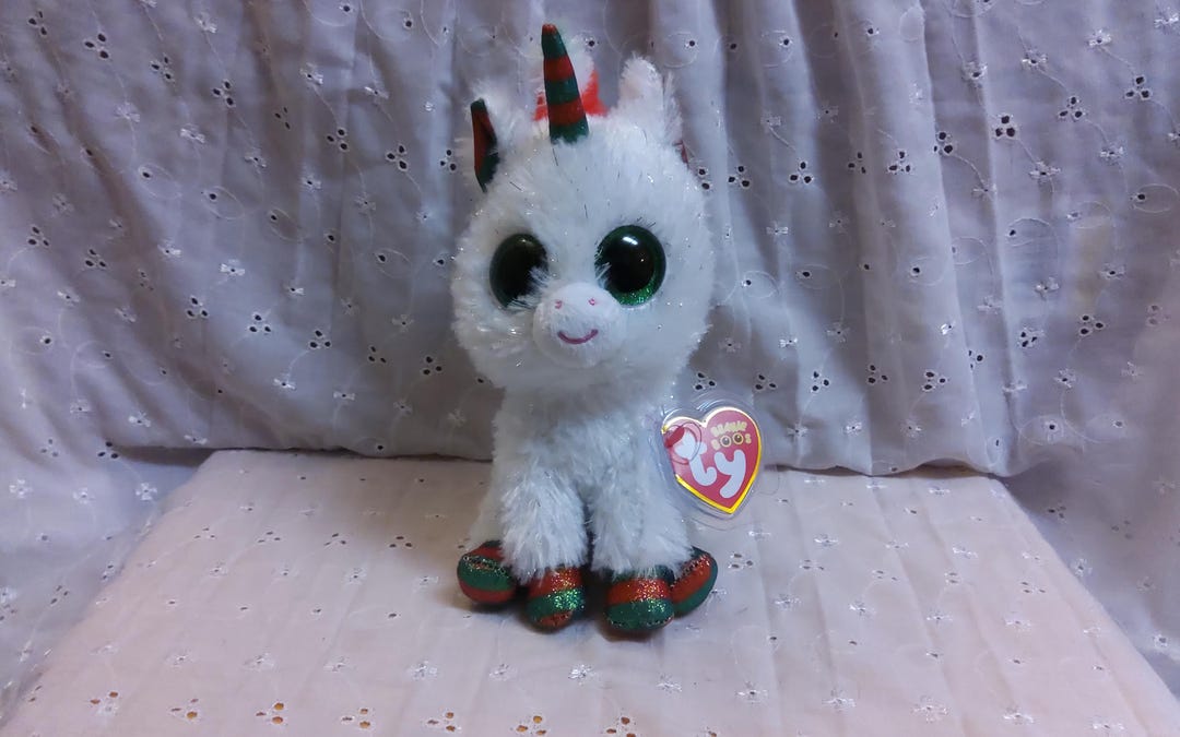 TY Beanie Boos "snowfall" the Christmas Unicorn. New, Never Played With ...