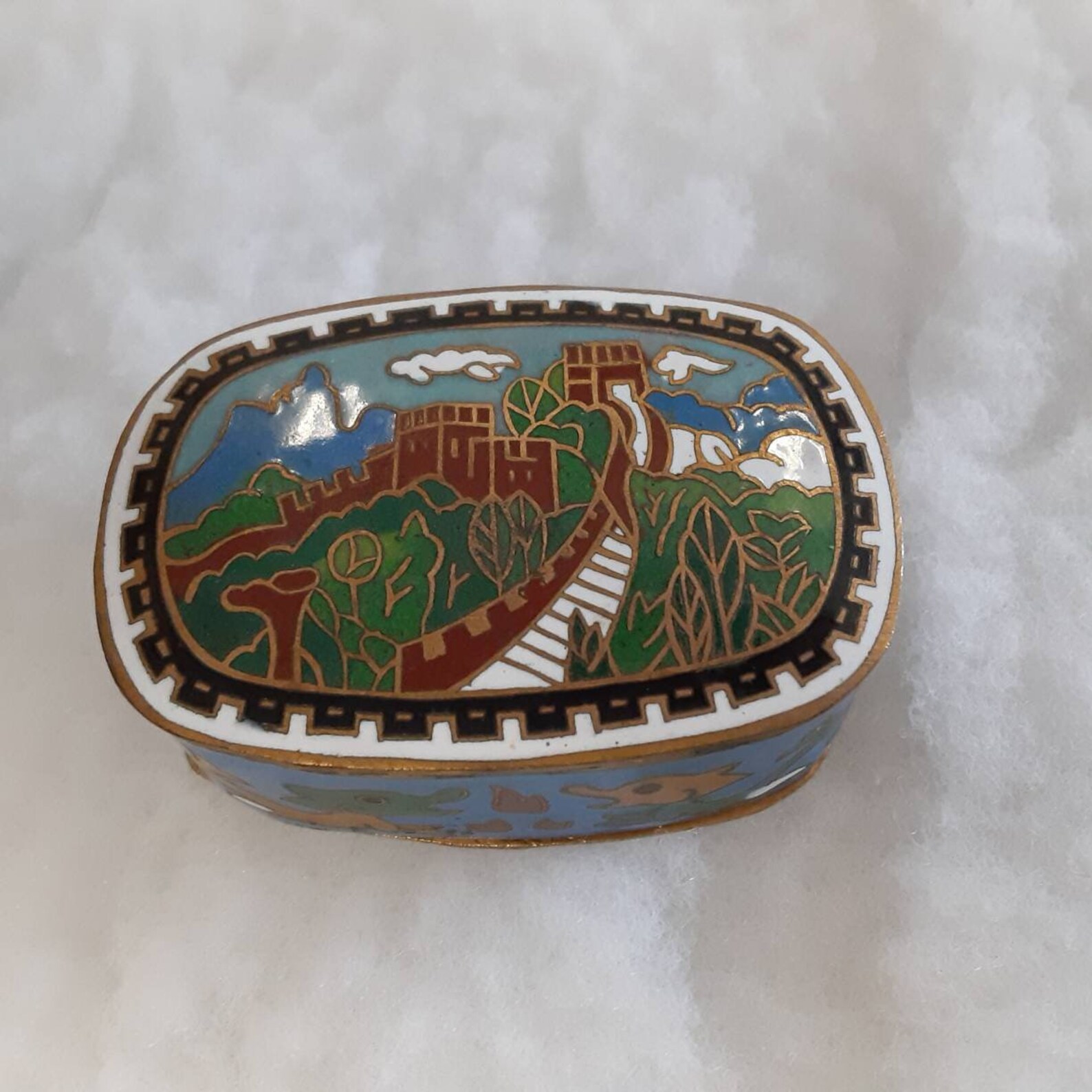 Cloisonné Box. Small and Oblong Shaped. - Etsy UK