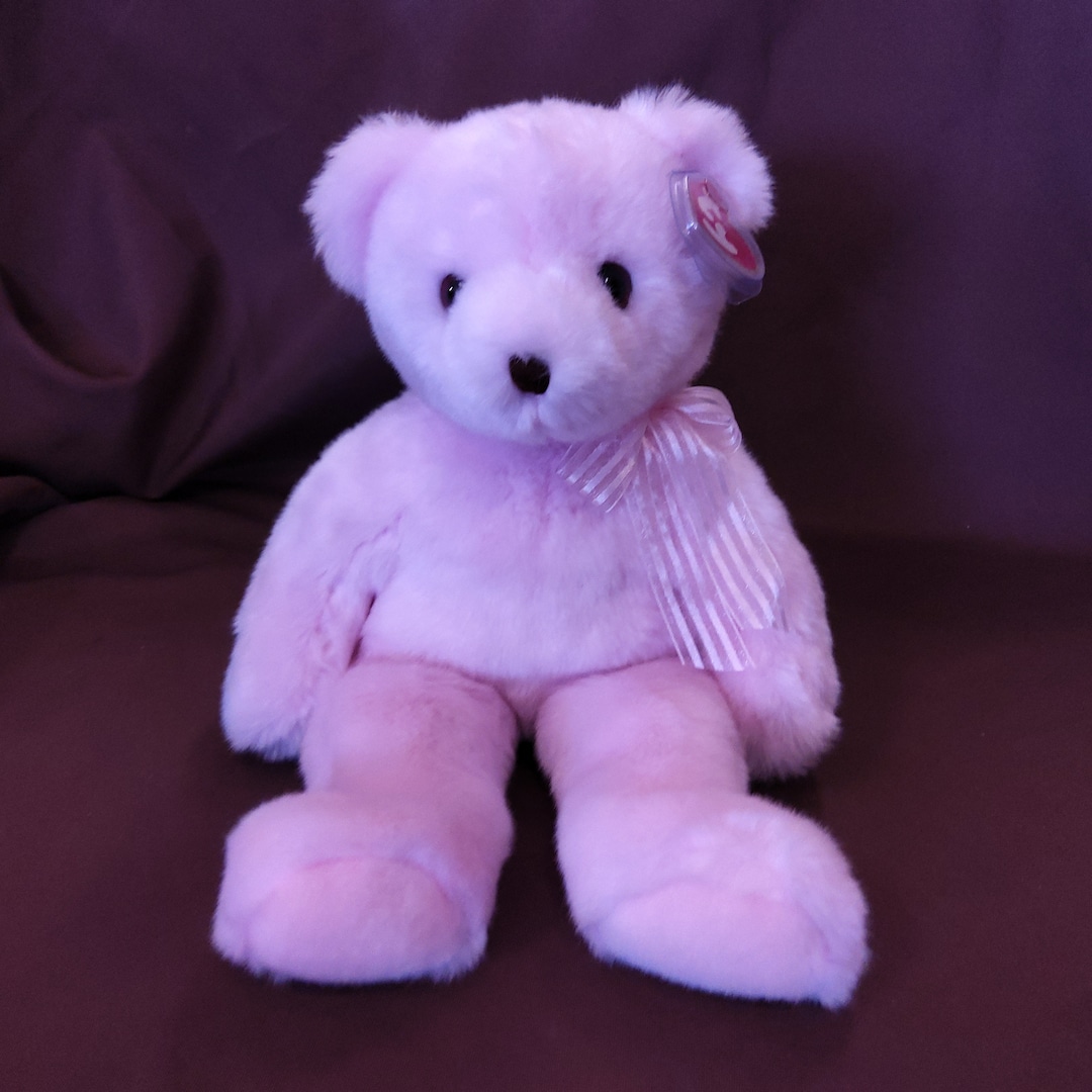TY Classic Plush "rossette" the Pink Bear. New, Never Played With ...
