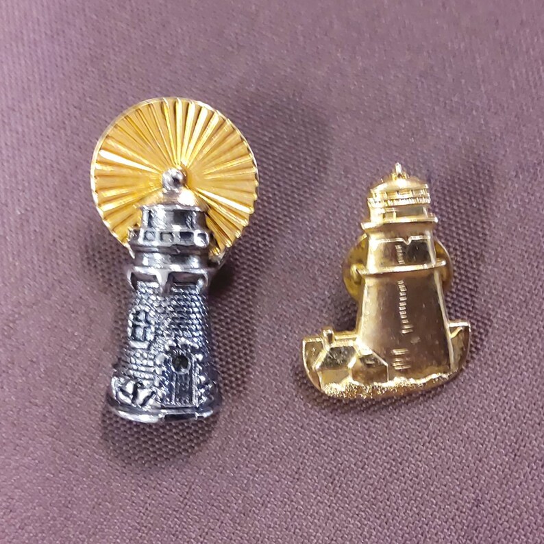 LIGHTHOUSE Tac Pins. Set of Two Different Ones. One is Marked - Etsy