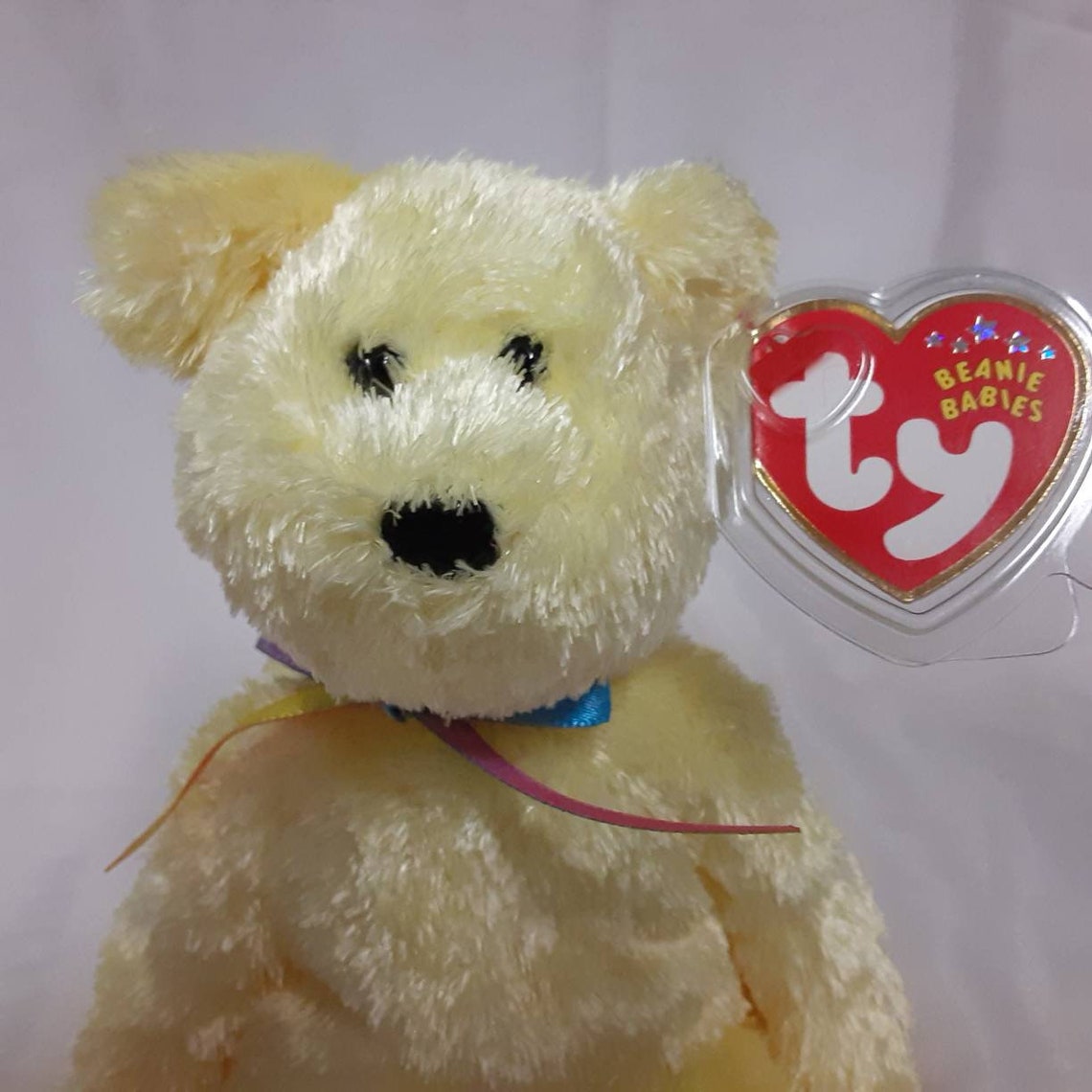 TY Beanie Baby Bear "sherbet ". This is the Lemon Sherbet Version That ...
