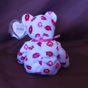TY Beanie Baby "kissy" the Bear. New, Never Played With. Stored in a ...