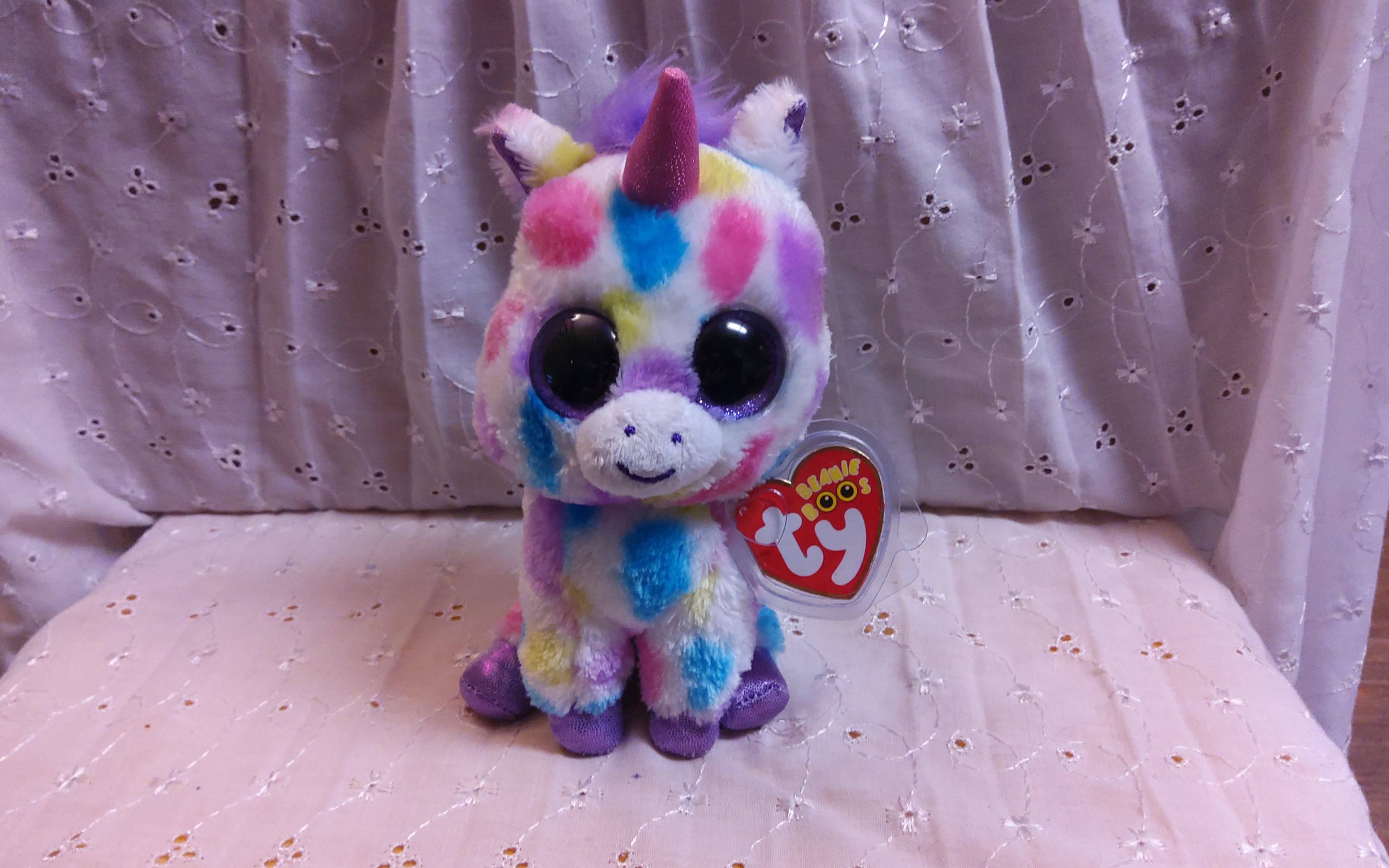 TY Beanie Boos "wishful" the Colorful Unicorn. New, Never Played With ...