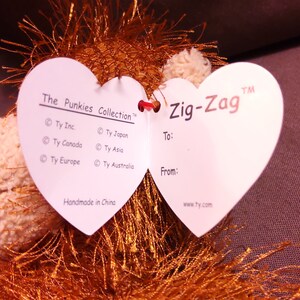 TY Punkies "zig Zag" the Monkey. New, Never Played With. Stored in a ...