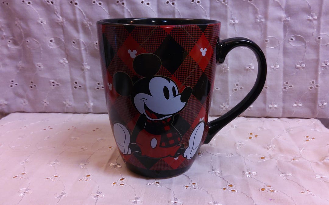 DISNEY'S "micky Mouse" Black and Red Coffee Mug. Maker's Mark Present ...