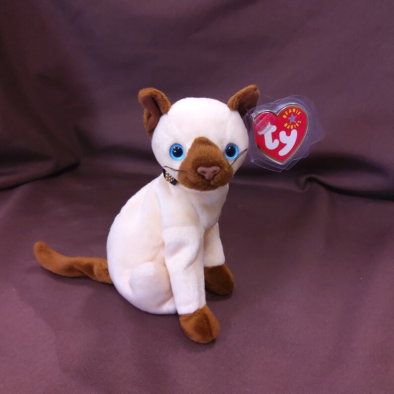 TY Beanie Baby "siam" the Siamese Cat. New, Never Played With. Stored ...