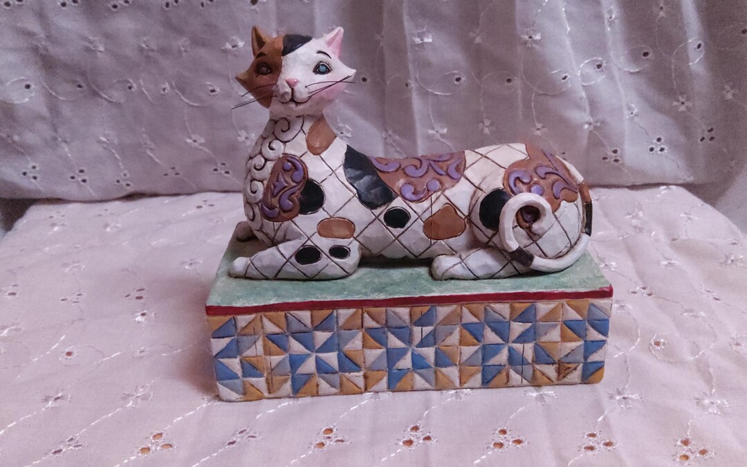 JIM SHORE "calliope" the Cat. Maker's Mark Present. Dated 2005. - Etsy