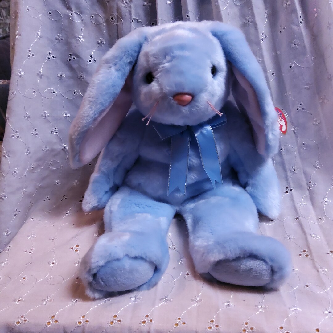 TY Beanie Buddy:flippity the Blue Bunny Rabbit. New, Never Played With ...
